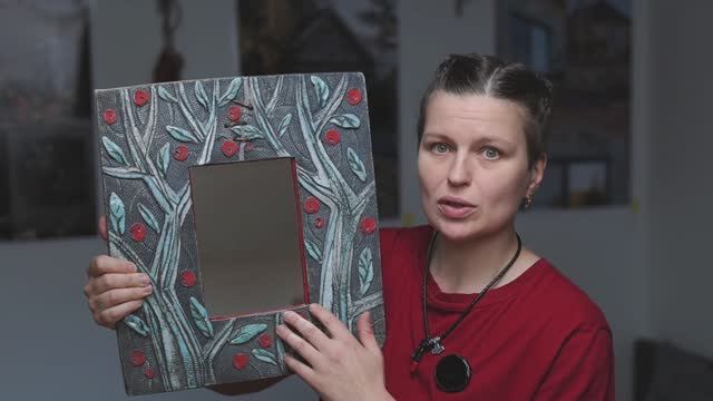 Когда все идет не так... Керамическая рама для зеркала.