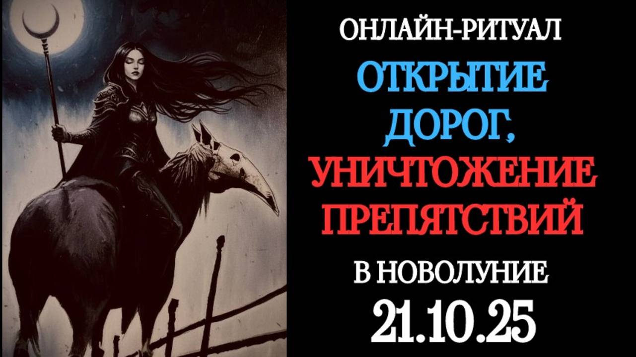 ОТКРЫТИЕ ДОРОГ В НОВОЛУНИЕ 21.10.25. ОНЛАЙН-РИТУАЛ
