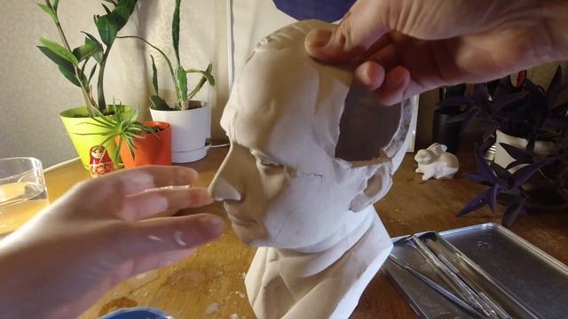 Путин В. В. бюст. Реставрация. Гипс.