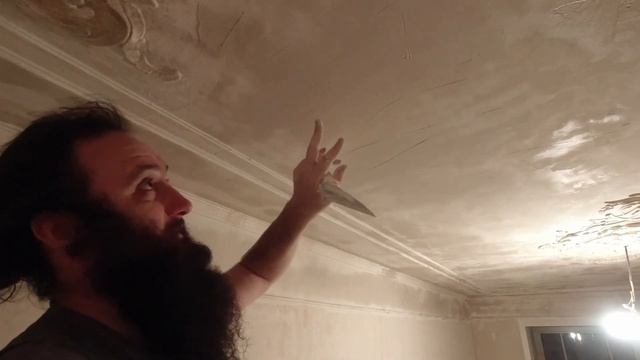 День 102-104. Шпатлевание потолка и карнизов. Первое #1. Шпаклевка Кнауф Ротбанд Финиш гипсовая.