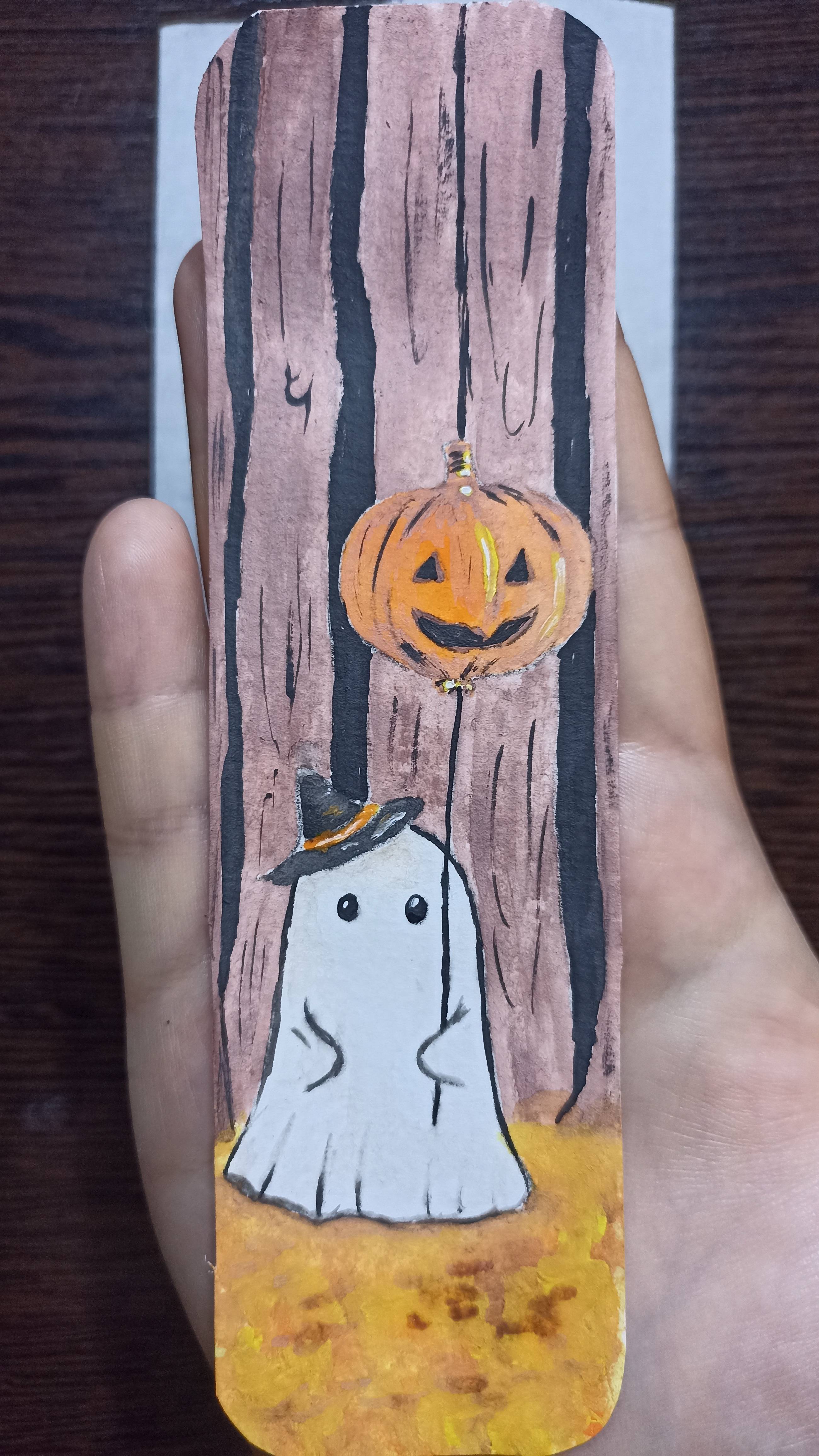 Рисунок гуашью / Призрак