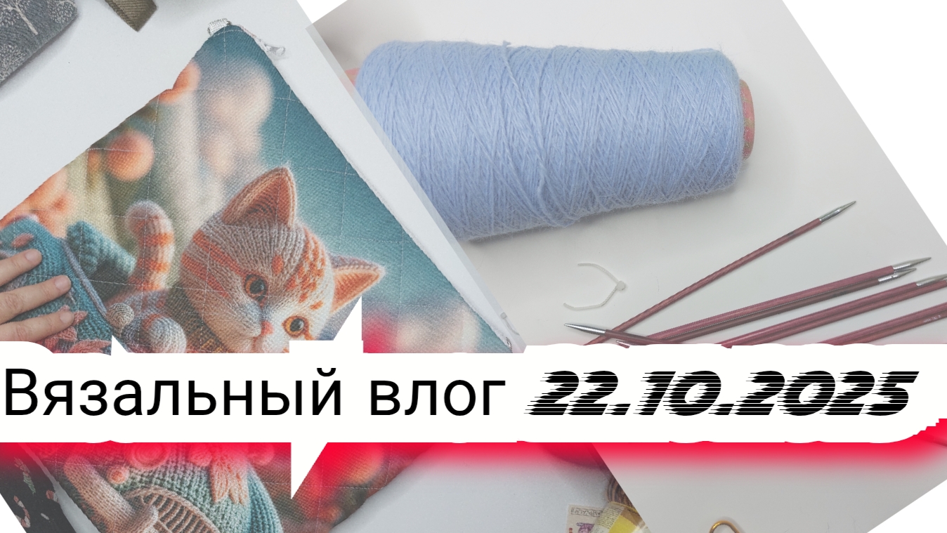 1️⃣3️⃣Вязальный влог  22/10/25 новые процессы, покупки, готовые работы продвижения, проектные сумки