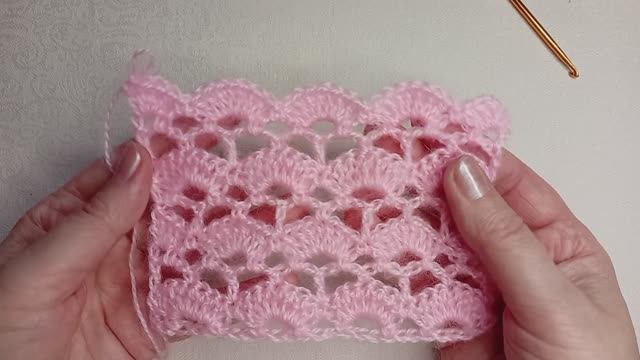 Вязание крючком для начинающих. Ажурный узор крючком.