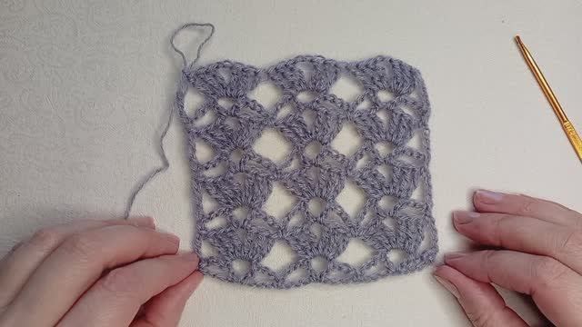 Вязание крючком. Простой в исполнении узор.