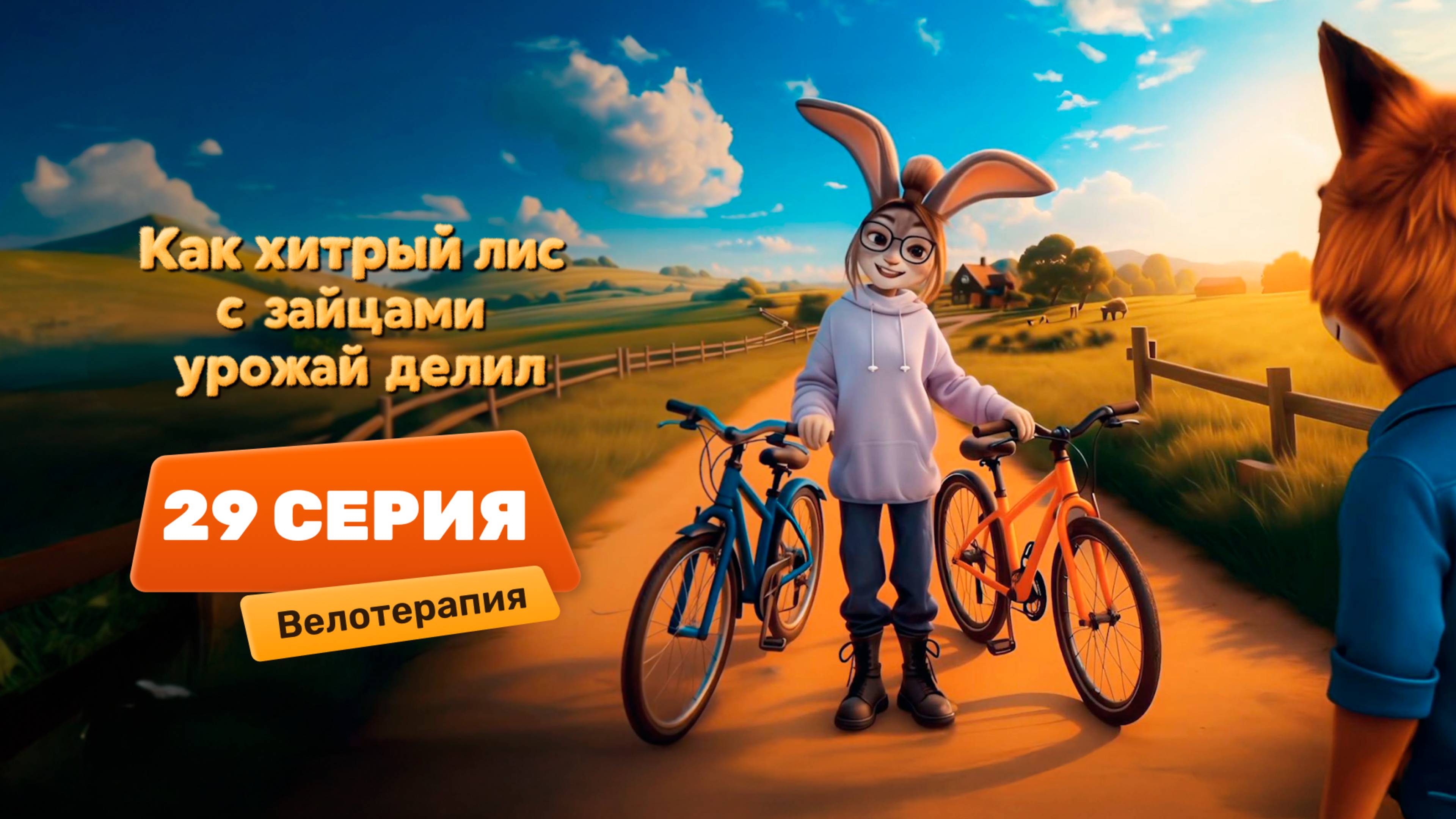 Серия 29 – Велотерапия | Как хитрый лис с зайцами урожай делил