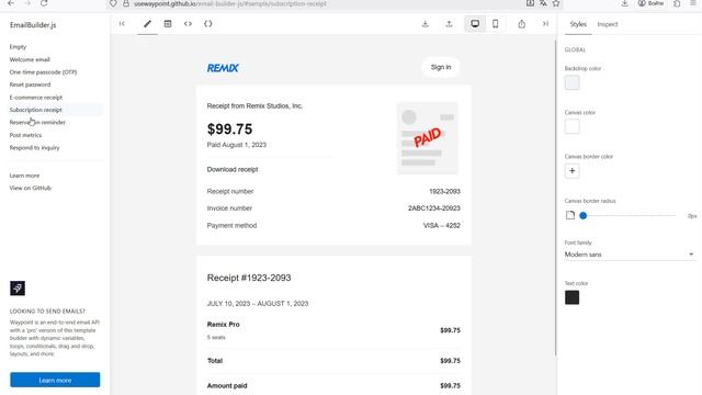 Работа с шаблонами писем
