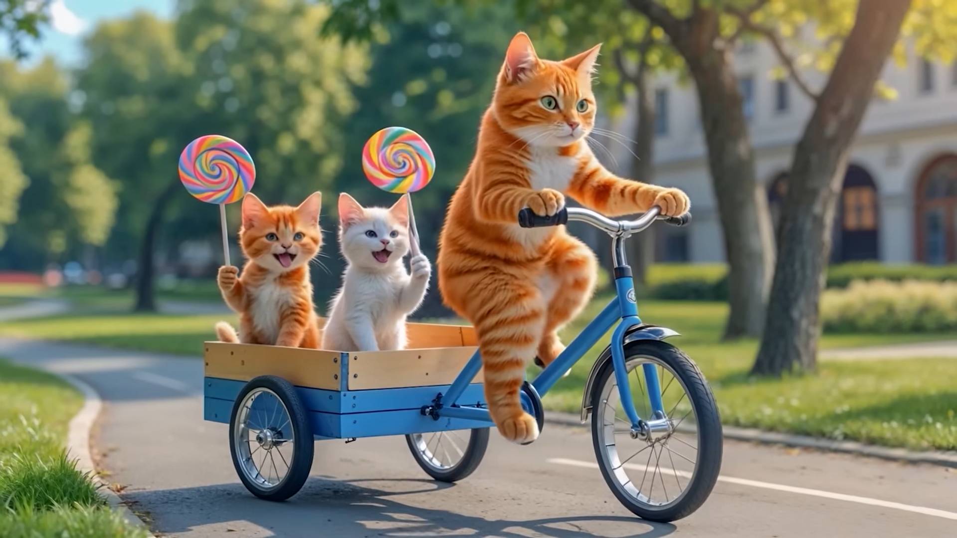 😹Мама кошечка готовит своему котёночку еду и кормит его вкусными сладостями🔥