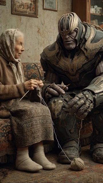 Бабуля из нейросети и супергерои