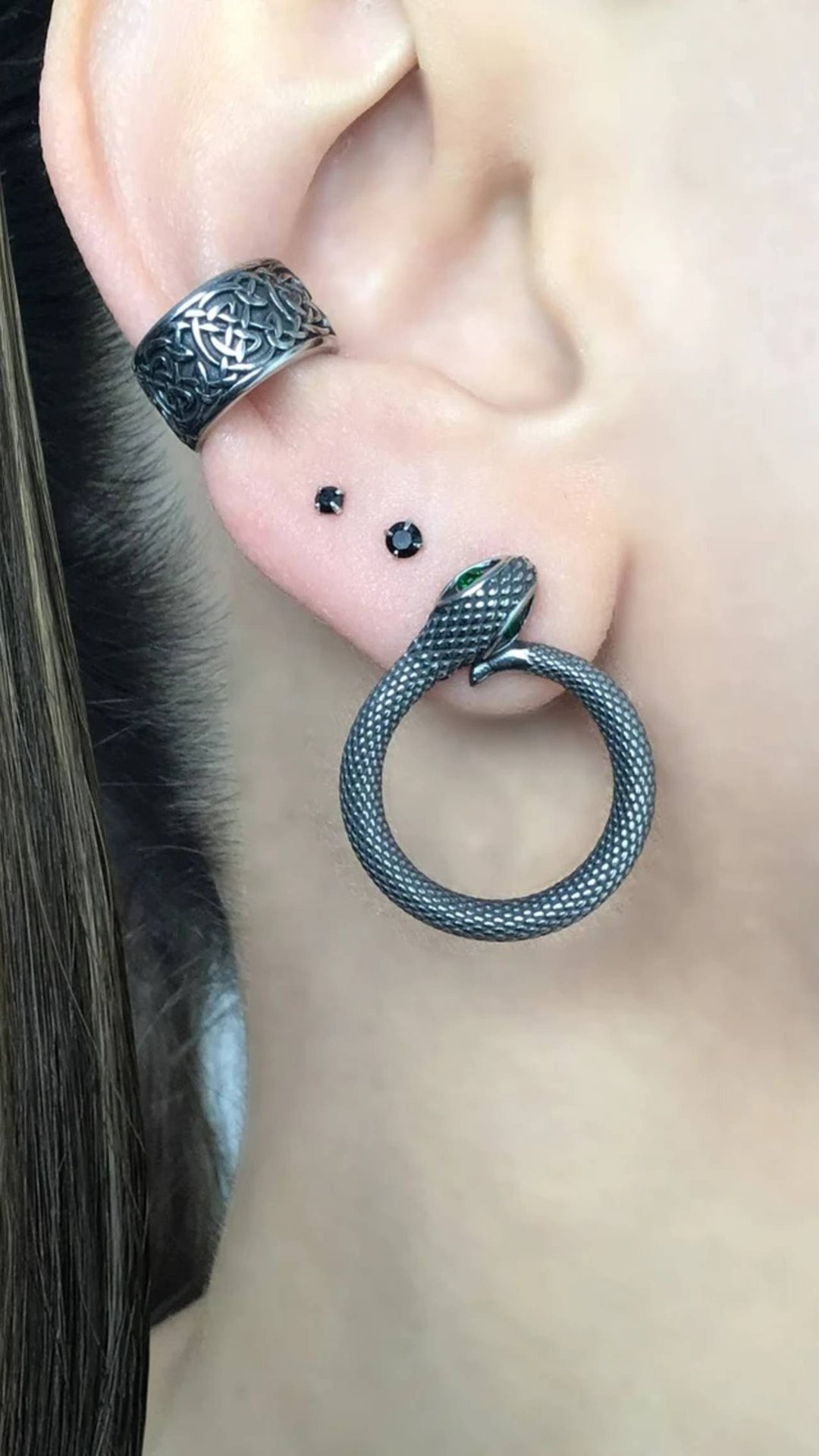 Бижутерные пусеты "Змеиное кольцо" от StarfallShop