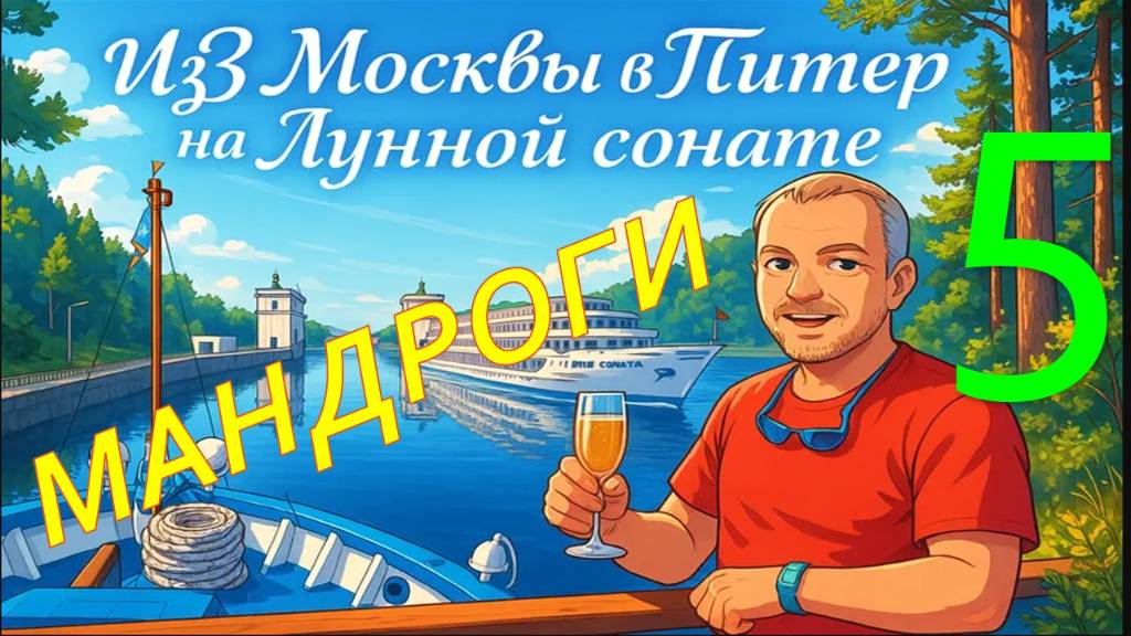 Путешествие из Москвы в Питер на комфортабельном речном судне "ЛУННАЯ СОНАТА". Часть 5 - МАНДРОГИ