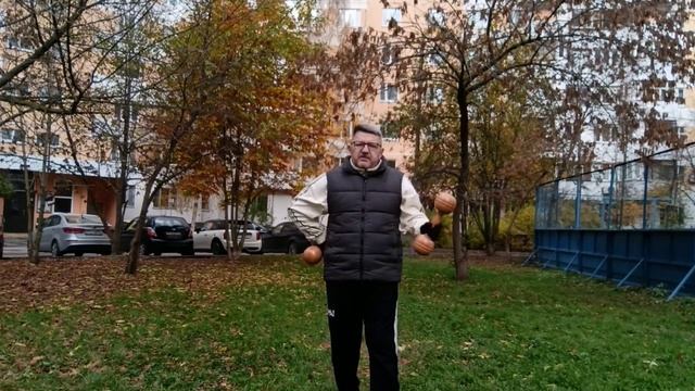 Разминка с деревянными гантелями весом 1.0 кг (8)