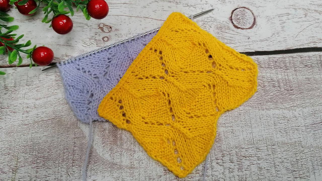 79 //Простой, красивый ажурный узор для кардигана