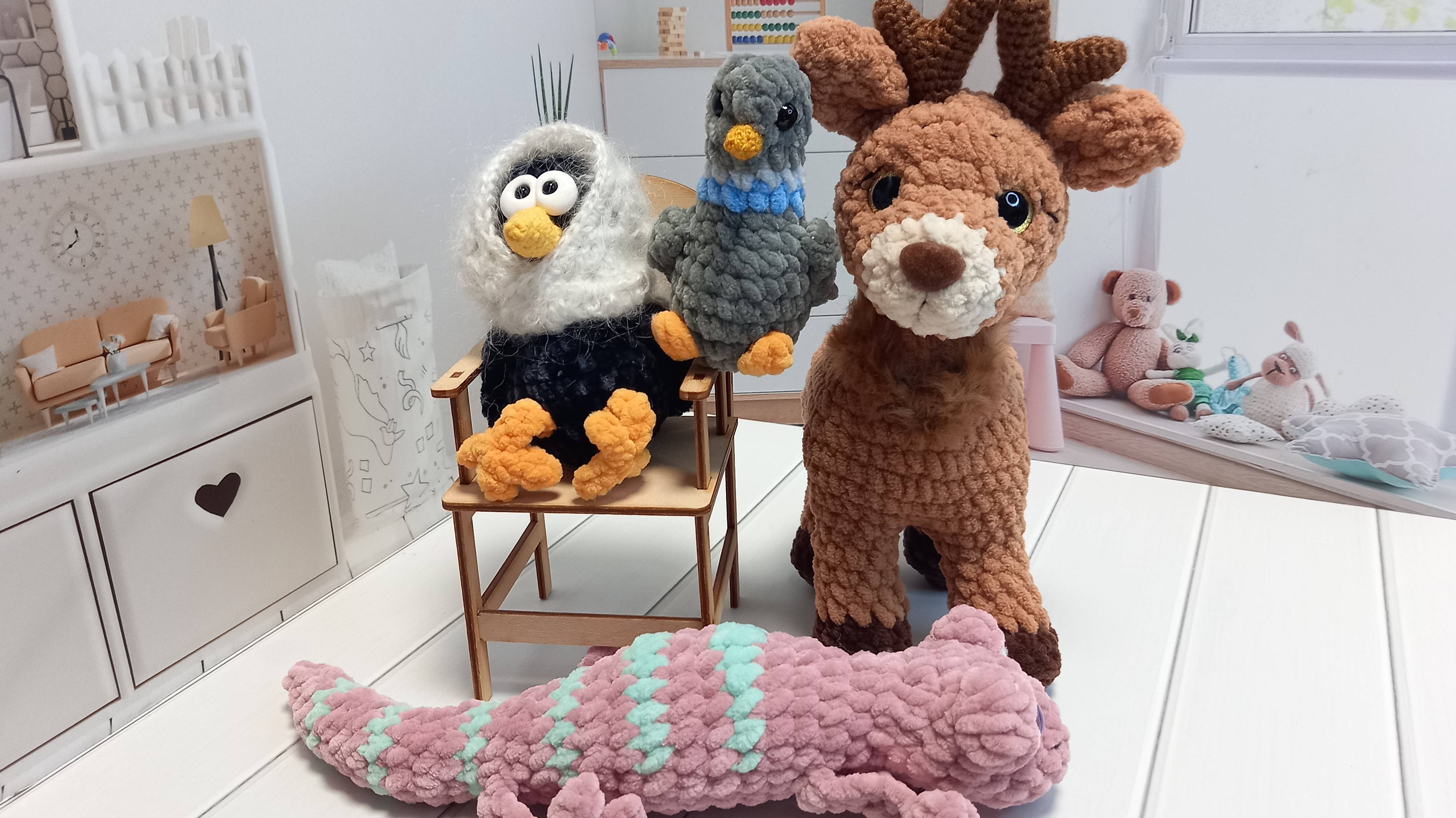 23.10.25 Отчет в марафоне "Вязание-это серьезно" 39,40,41,42 неделя -🐊🕊🦌ворона.