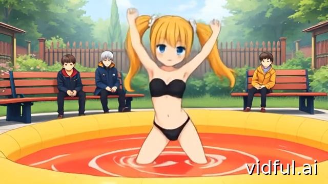 Веселое купание девчонки