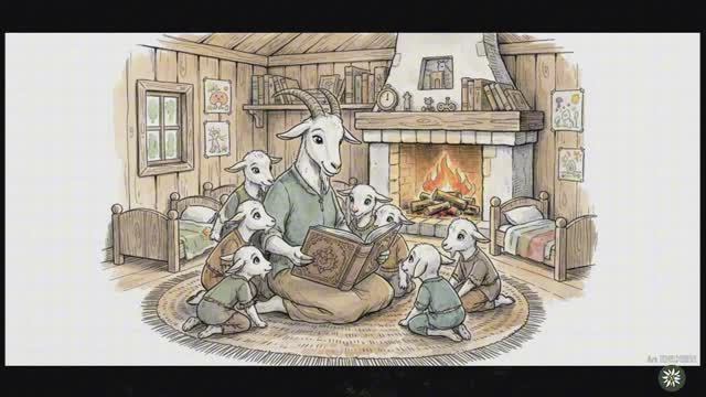 Волк и семеро козлят:  народная сказка | Поучительная история о доверии и осторожности 🐐🐺