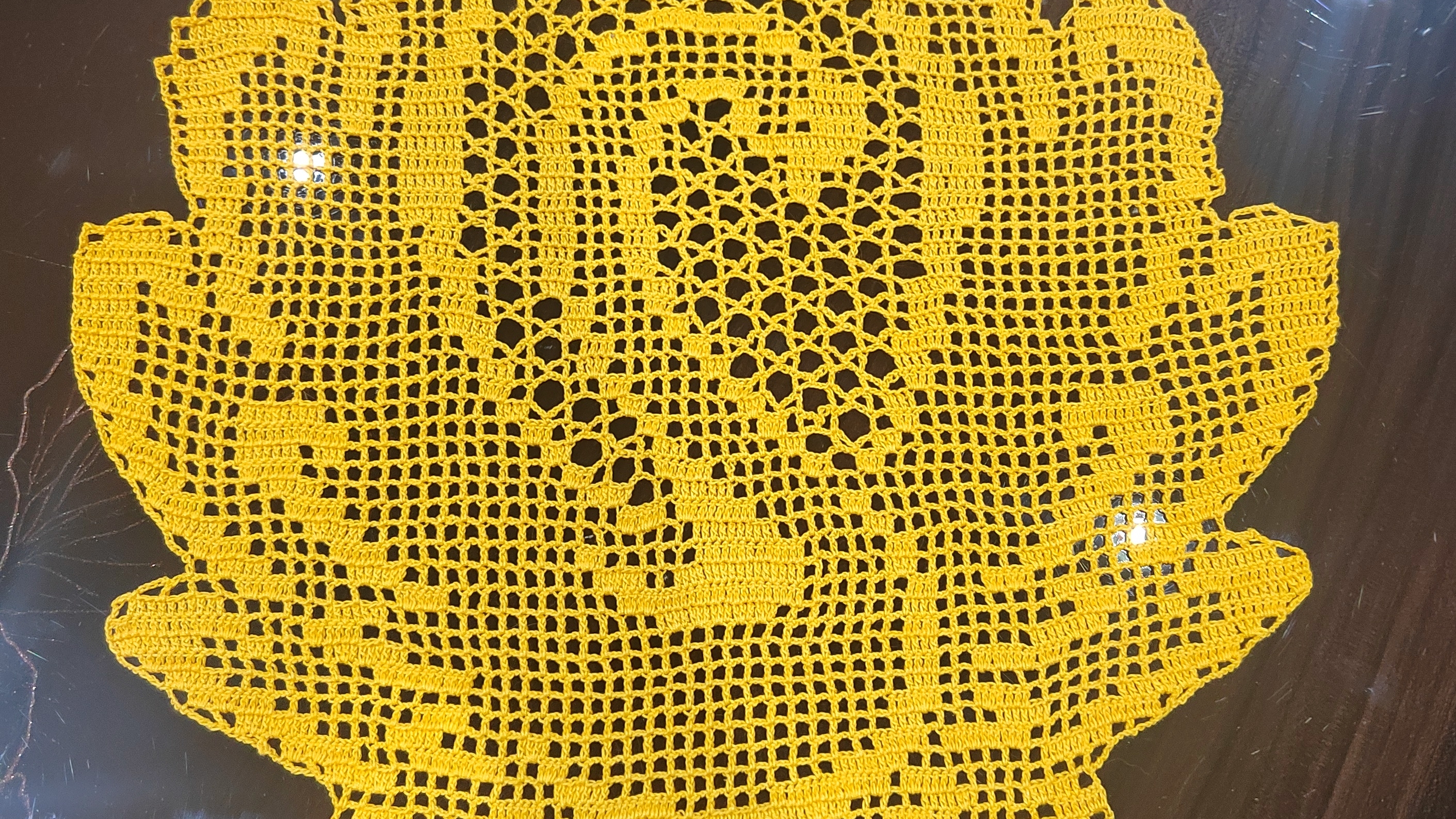 Салфетка крючком "Лебедь" Видеоописание