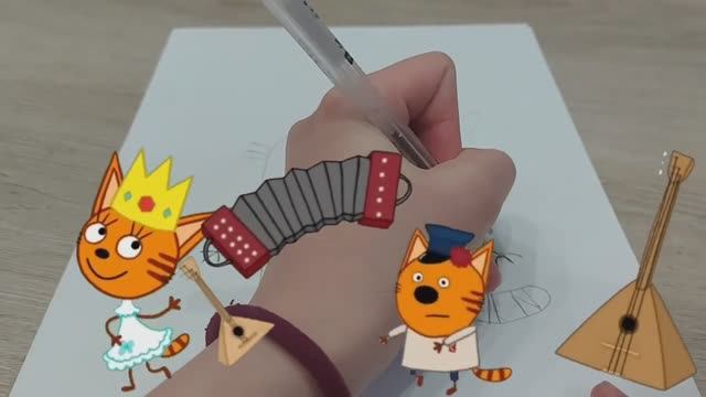 Рисунки Три Кота и Домик для детей .Часть 2