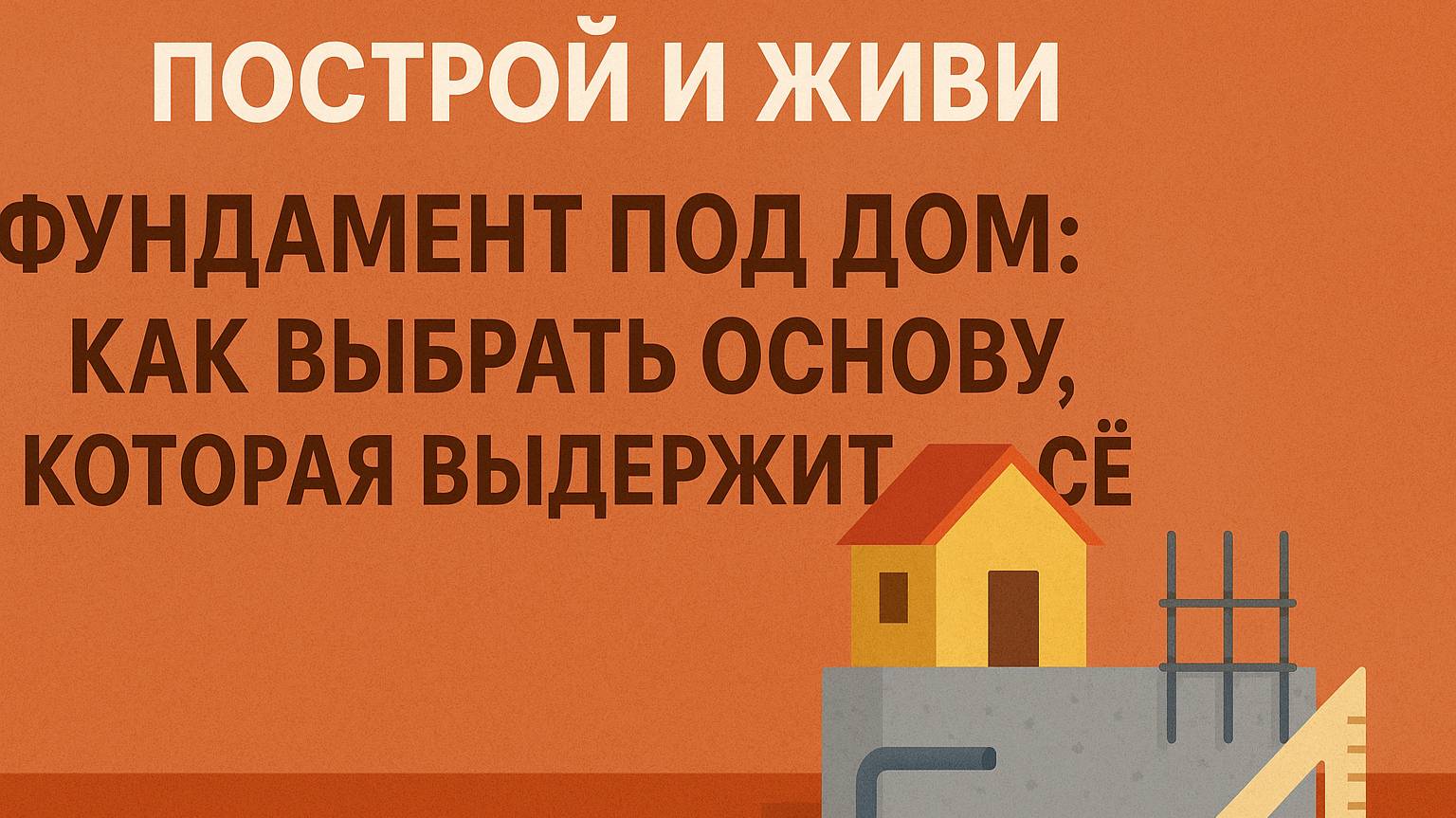 Фундамент под дом: как выбрать основу, которая выдержит всё