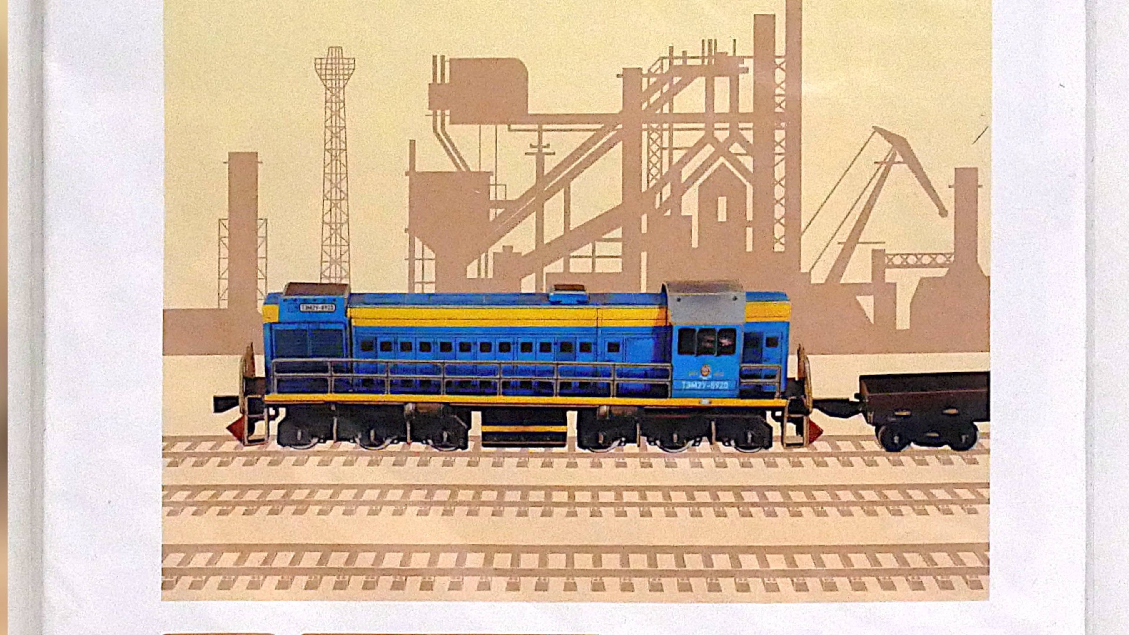 МУЛЬТИКИ ПРО ПАРОВОЗИКИ ДЛЯ ДЕТЕЙ  Сборка модели локомотива из картона в виде мультика!