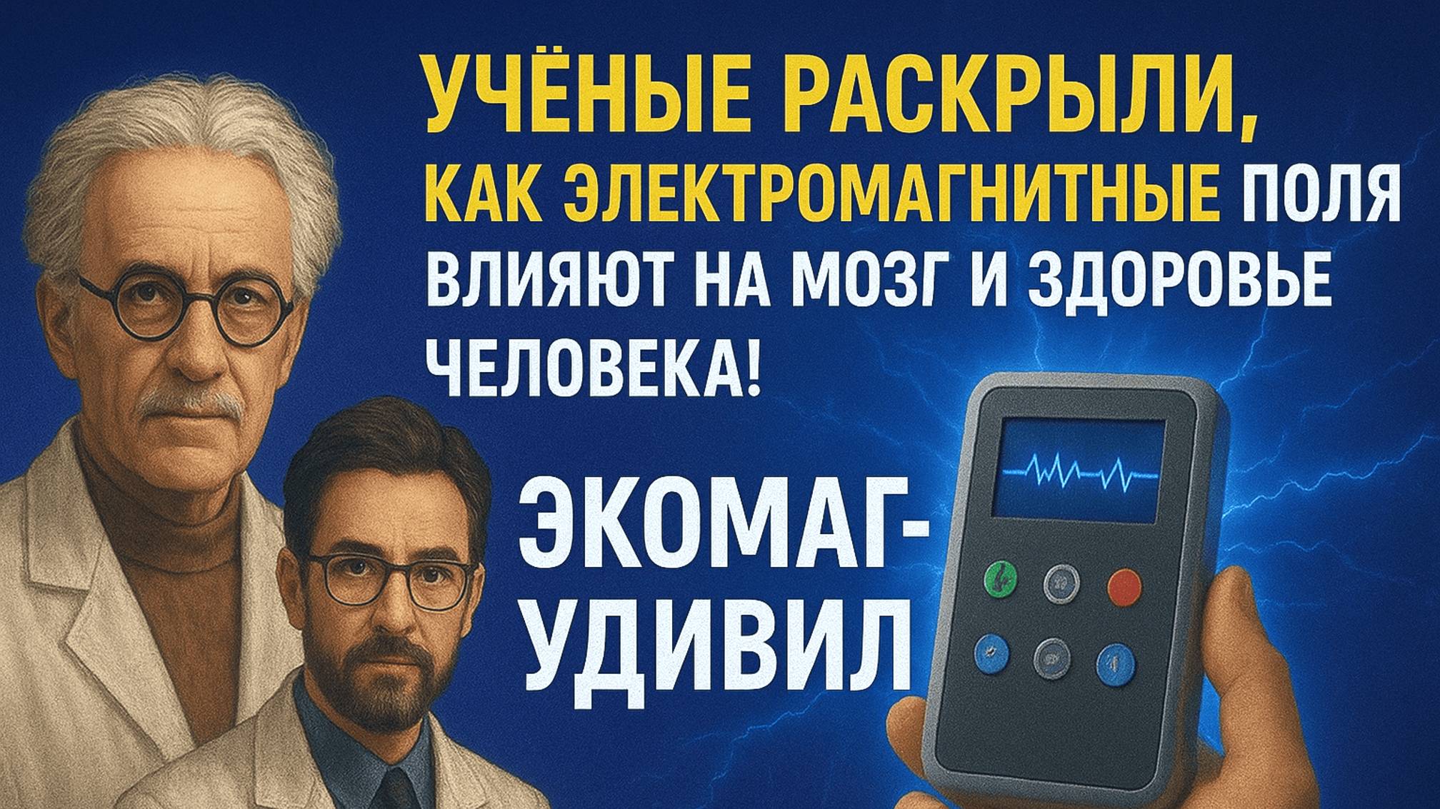 Учёные раскрыли, как электромагнитные поля влияют на мозг и здоровье человека ! ЭКОМАГ-3 удивил !
