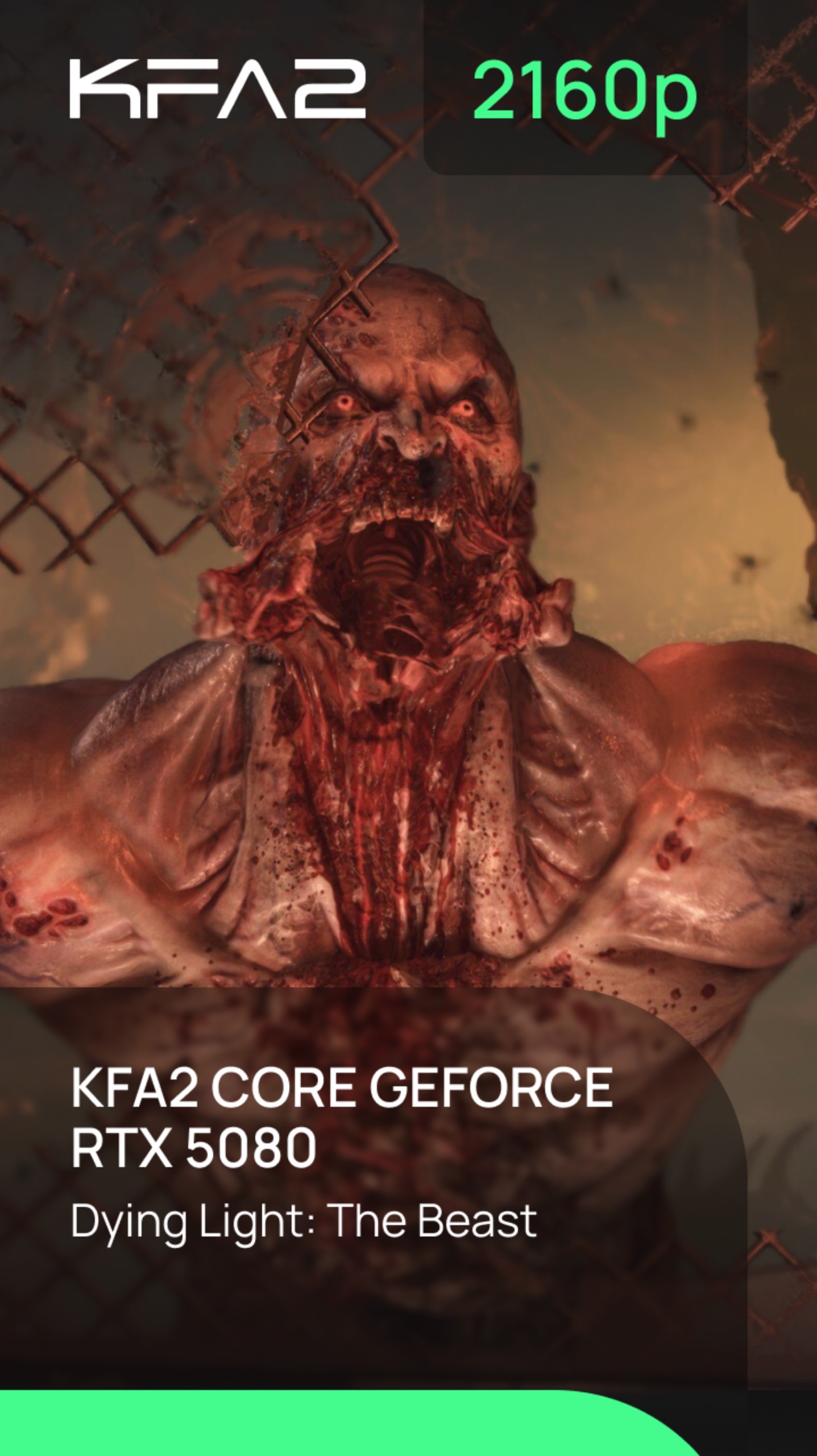 Тест видеокарты KFA2 CORE GeForce RTX 5080 | Dying Light: The Beast | 2160p (4K) разрешение