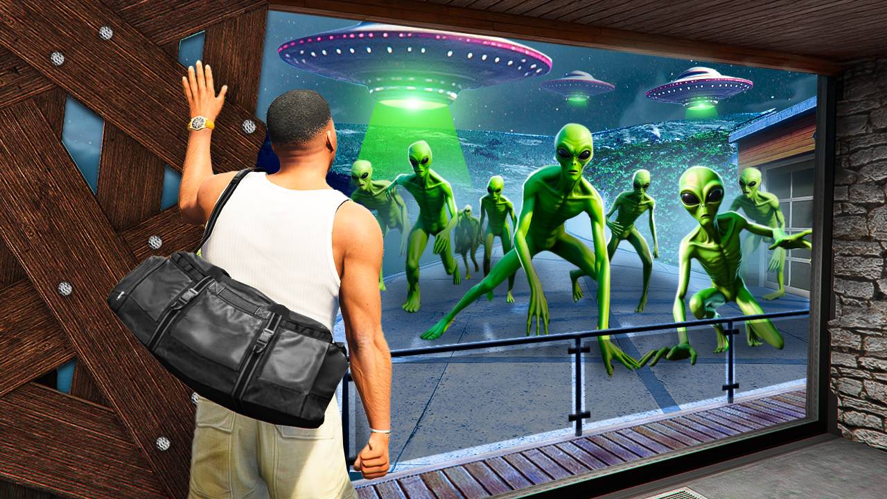 ЗАЩИТИТЬ ДОМ ФРАНКЛИНА ОТ ИНОПЛАНЕТЯН В ГТА 5!