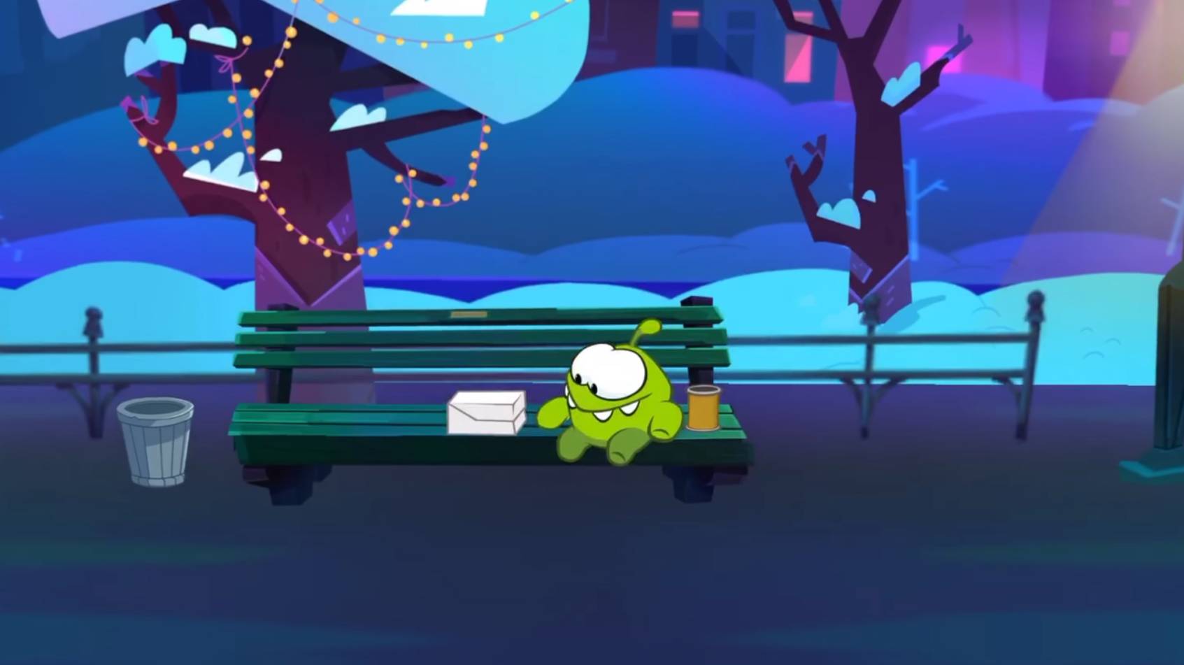 Ам Ням | Приключения Ам Няма - Зимний парк | Ам Ням Мультик смотреть | Развивающая игра для детей