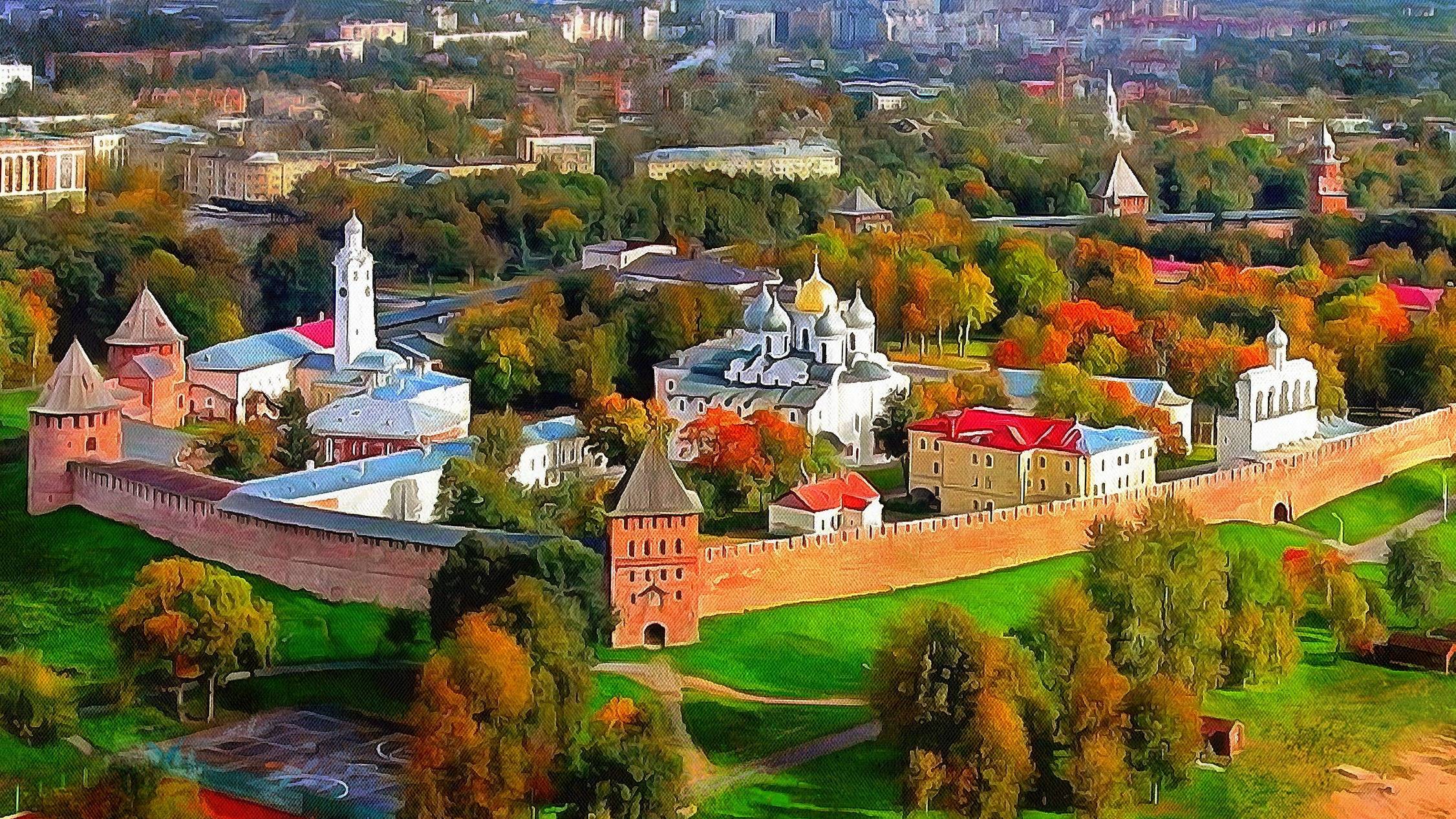 По Великому Новгороду утром