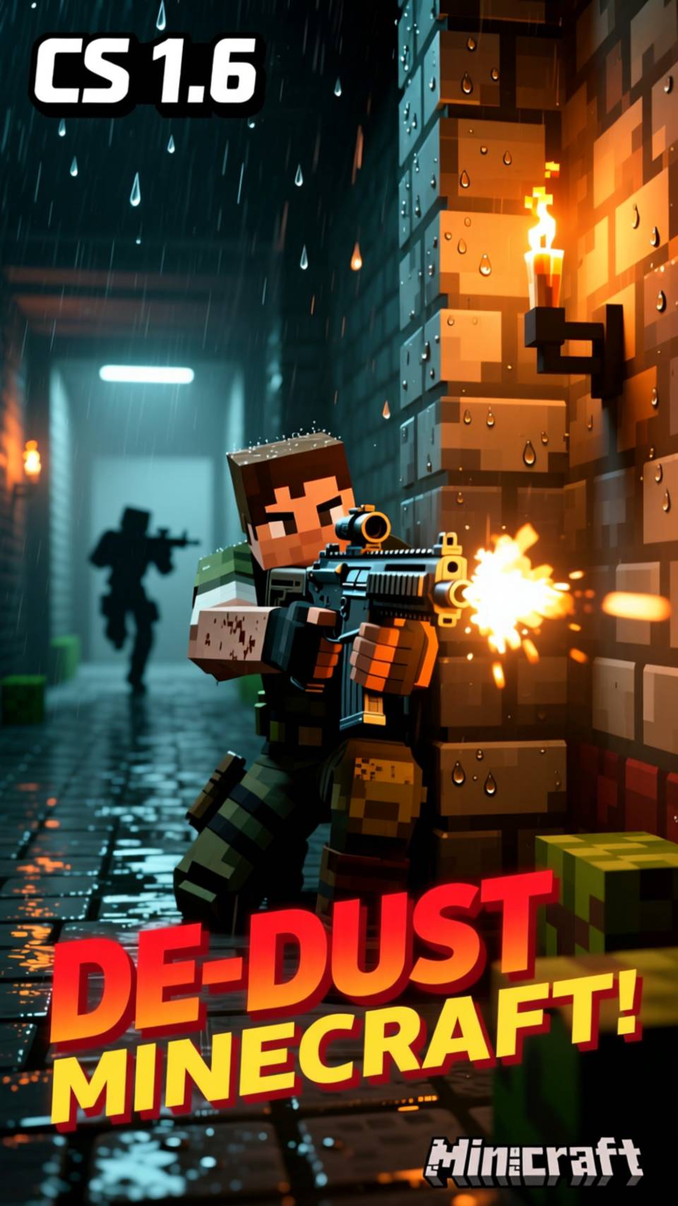 Minecraft vs CS 1.6: ПЕРЕСТРЕЛКА НА DE_DUST! 🎯 #short