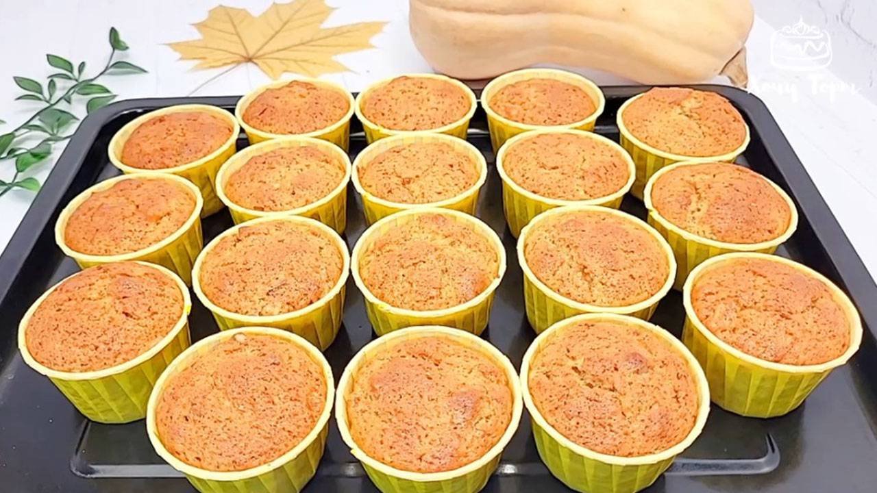 Ароматные тыквенные мини-кексы: осеннее настроение в каждой крошке! 🧡🍂