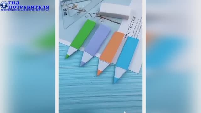 Простая поделка - карандаши из цветной бумаги