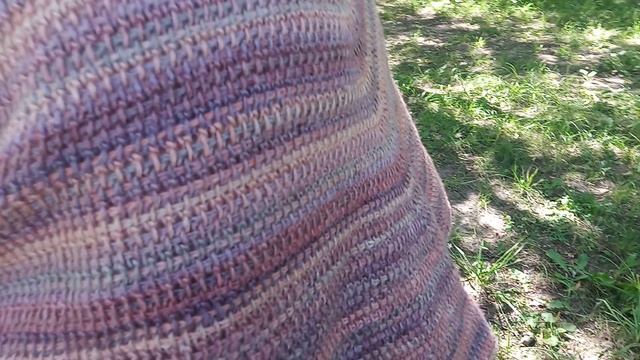 Обзор маленькой  шальки ( косынки) .Тунисский крючок.