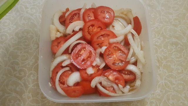 Утренний салатик к шашлыку