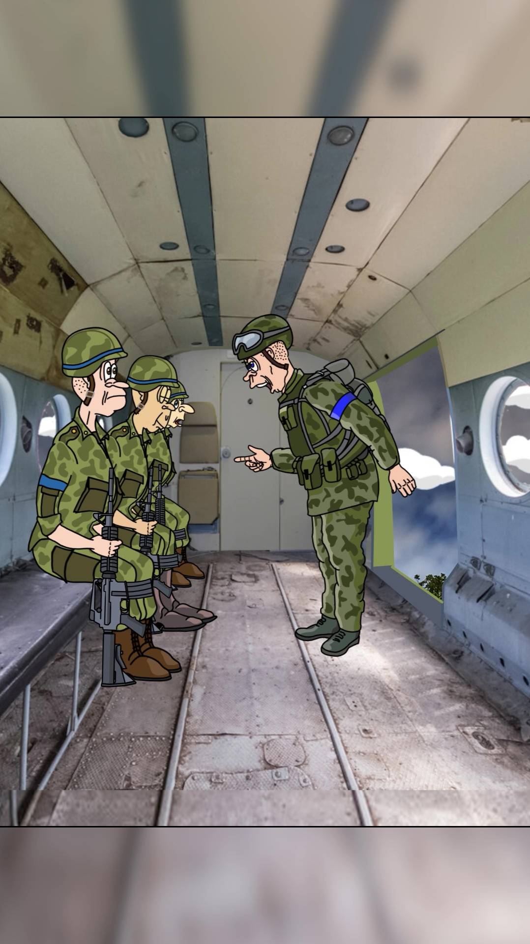 Анекдот про вынужденный способ десантирования #анекдоты #мультики #армия