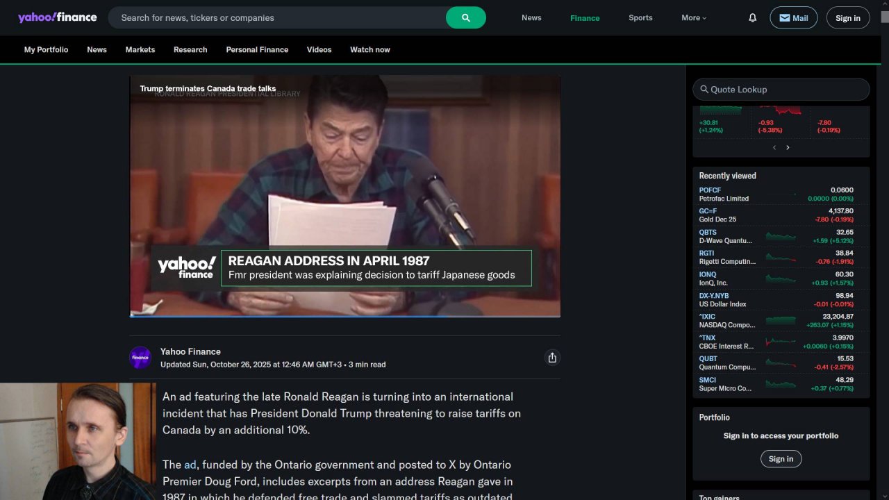 Подборка экономических новостей. +10% Тарифов для Канады