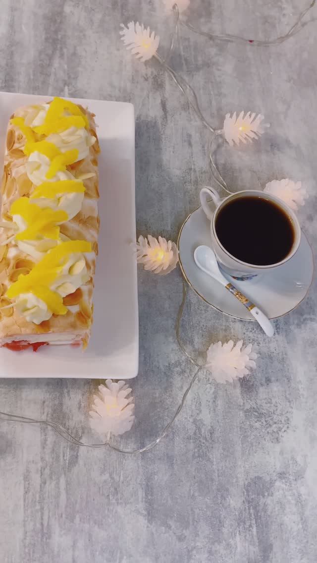 Меренговый рулет на завтрак🥖🥖🥖#шортс