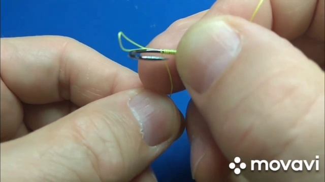 Как привязать крючок к плетенке.