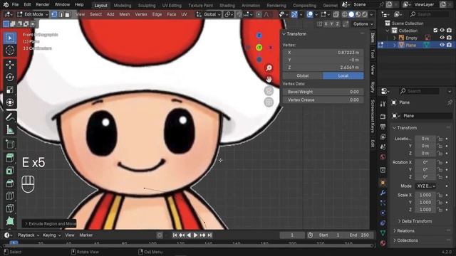Урок 2. Создаем базовую форму с помощью модификатора Screw в Blender 4.2