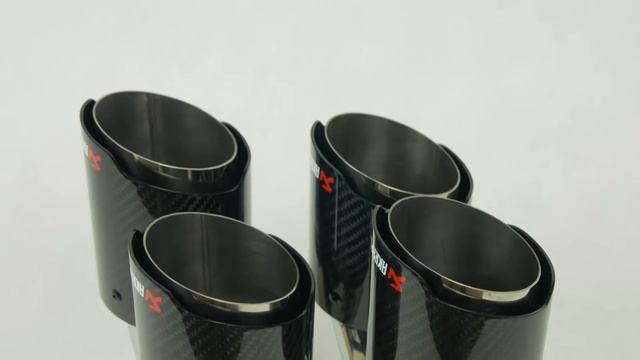 Насадка на глушитель Akrapovic style с карбоном 63_89 двойная пара глянец