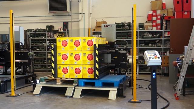 Инвертор паллет TOPPY - Side Mover Fixed - Yellow Boxes