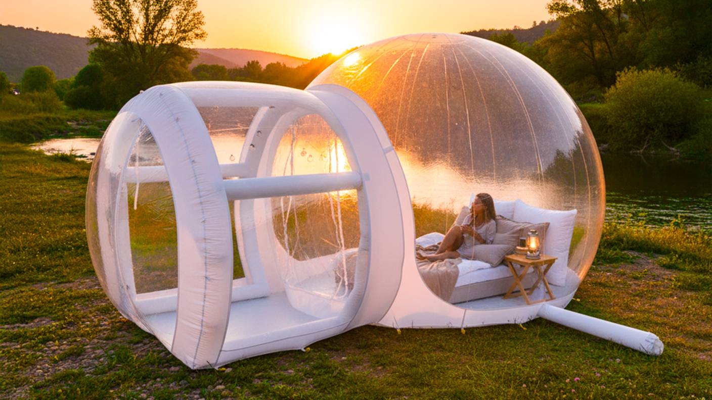 Прозрачная надувная палатка Bubble Tree 🌌 Эффектное решение для глэмпинга и бизнеса | БатутМастер