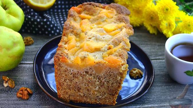 Осенняя выпечка. КЕКС С АЙВОЙ И ОРЕХАМИ