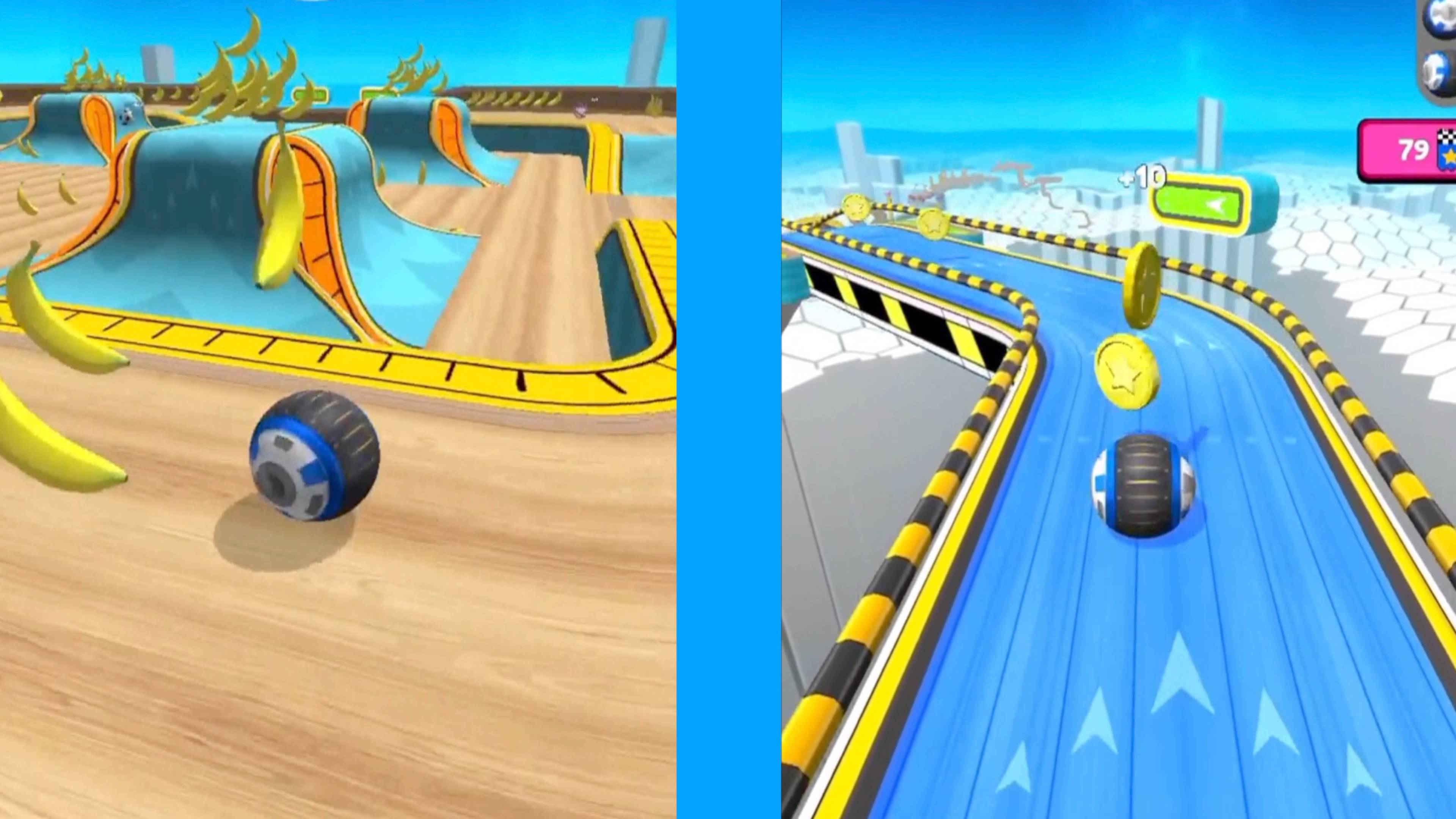 Going balls All Levels Gameplay IOS Android Going Balls level 1032 Bonus level Banana frenzy