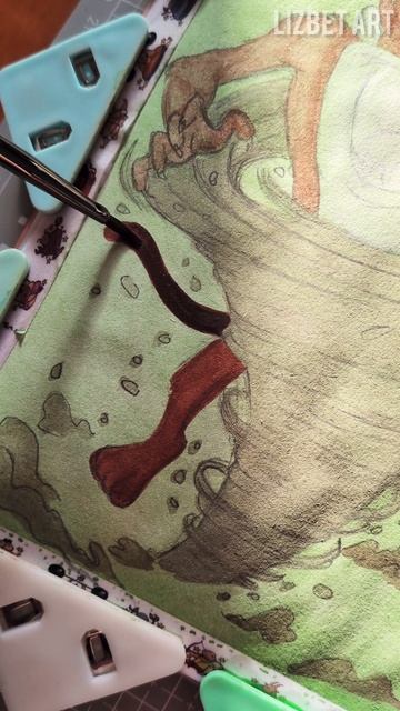 Тасманский дьявол 😈#tiktok #shorts #art #gouache #lizbet