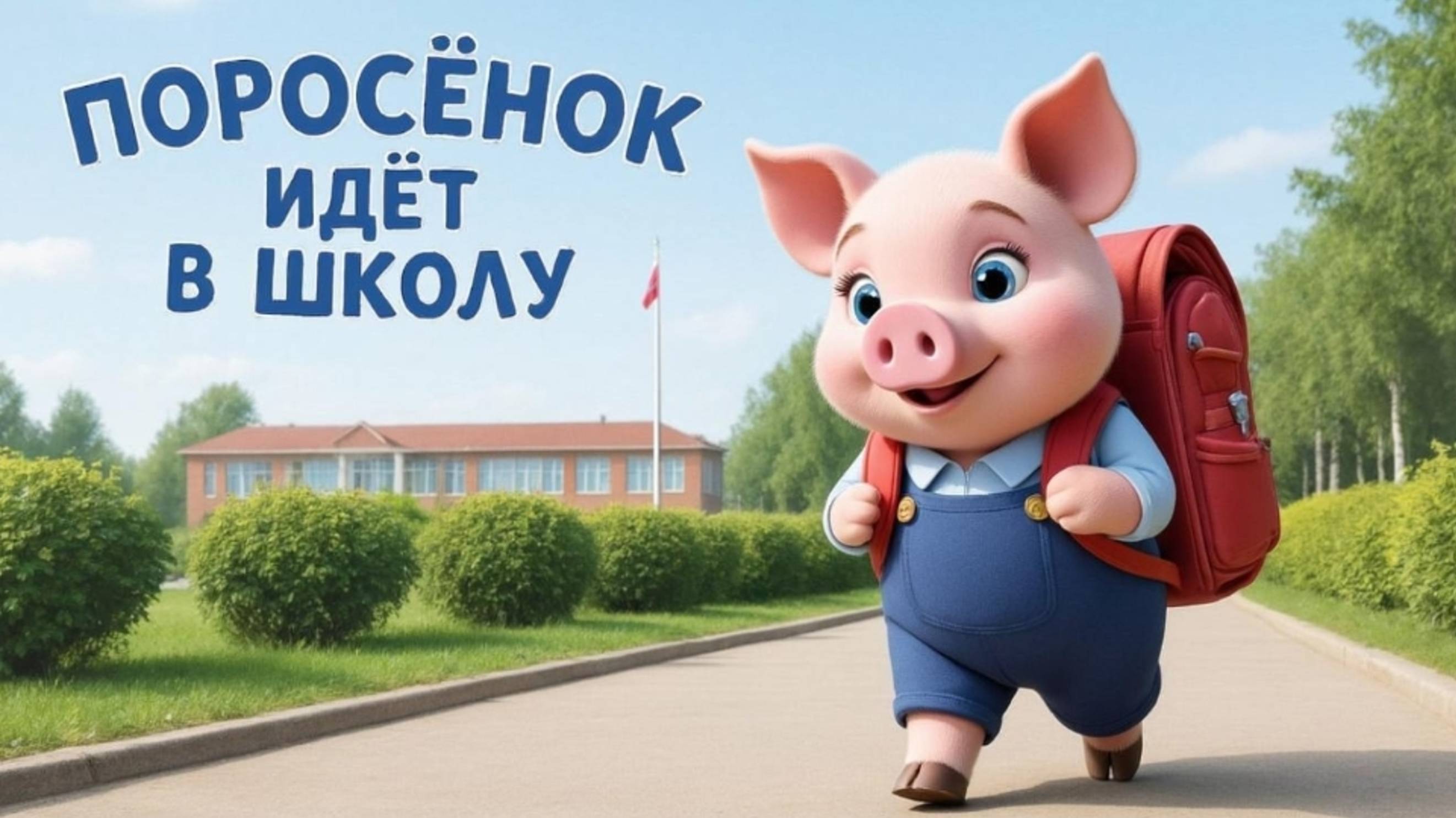 Мультфильм для детей. Поросёнок Петрушка идёт в школу! 0+