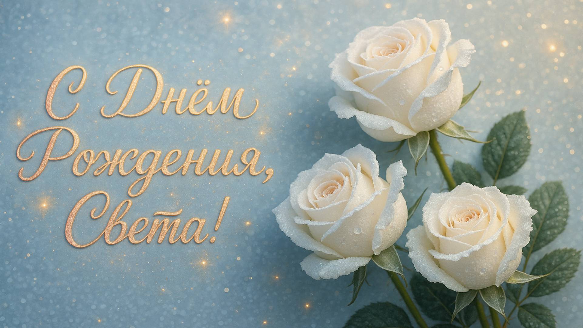 С Днём рождения, Света! Поздравление для Светы!(Зима)