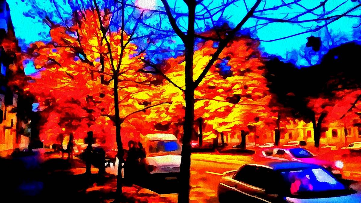 Утро (ещё не проснулся окончательно). Шум города.