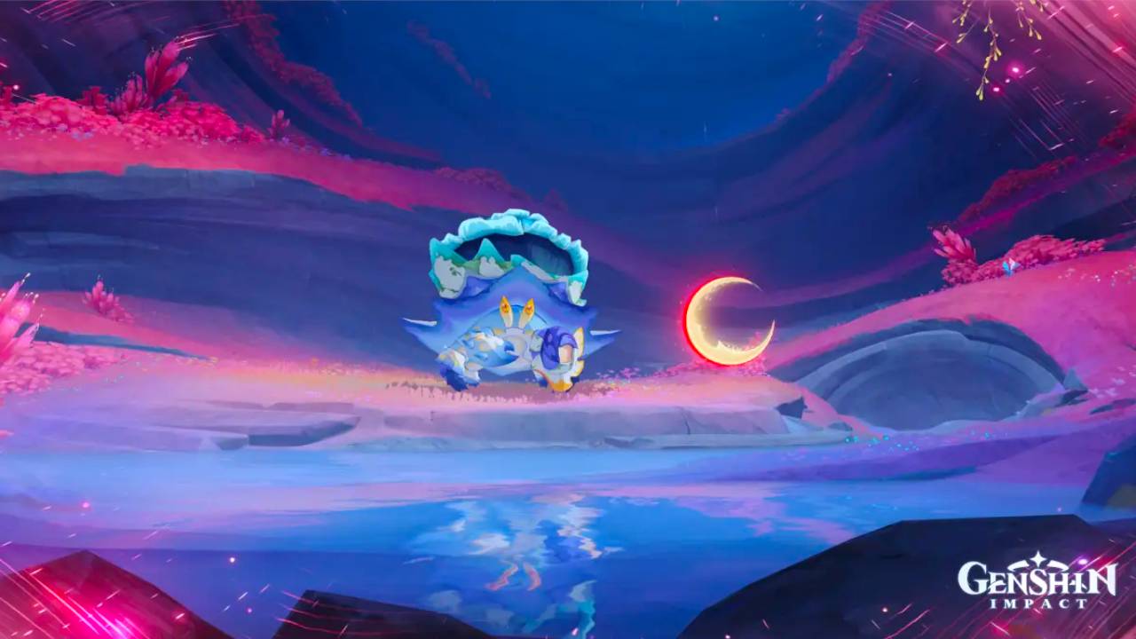 Genshin Impact: Успокоить царского краба и получть три сундука в подарок. Приключения Паймон и Люмин