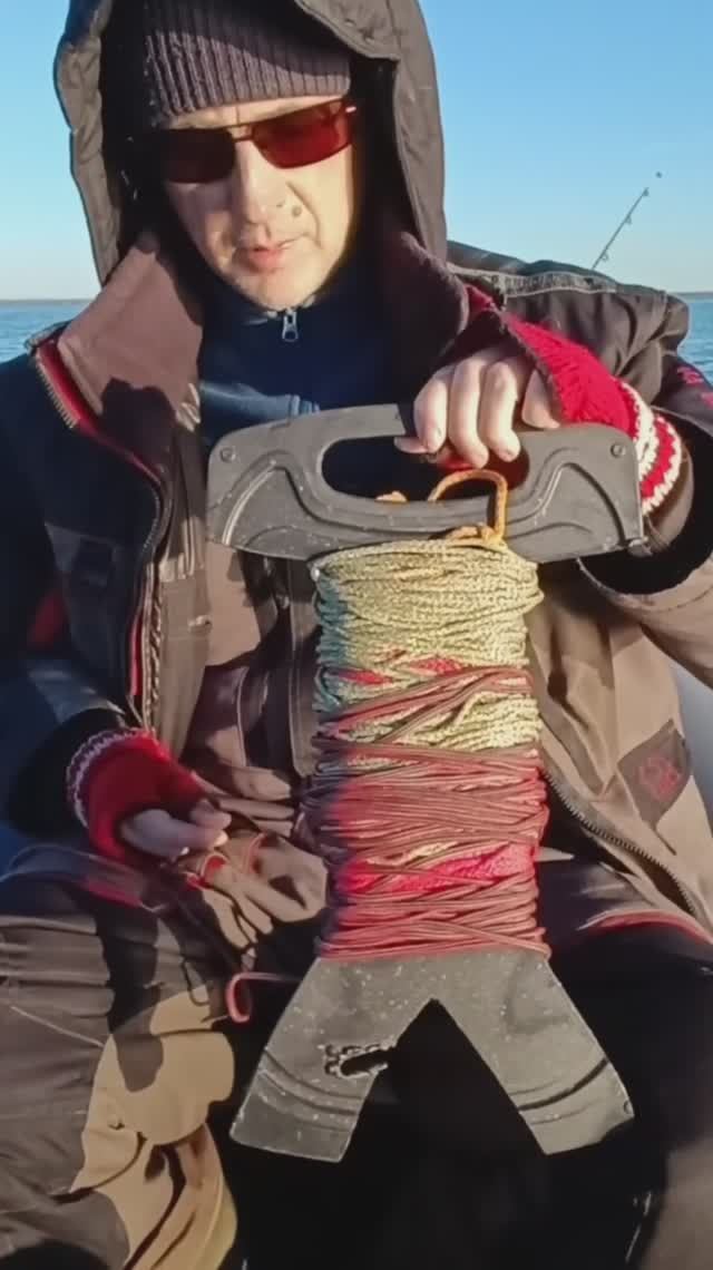 Самодельное мотовило для якоря с самосбросом и фиксатором!