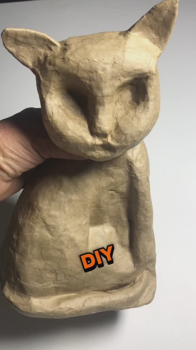 Кошка папье-маше ❤️ DIY